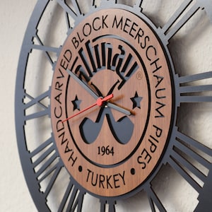 Custom Wall Clock, Personalized Logo Clock, Wood Wall Clock, Minimalist ...