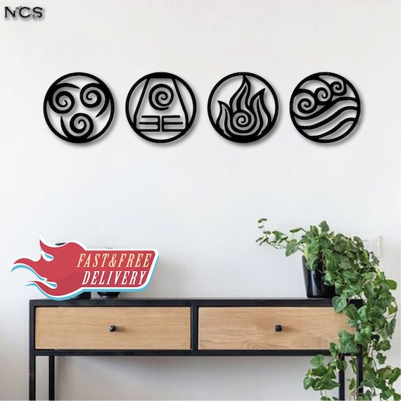 Home Decor Ready to Hang - Laser Cut Wood Avatar: The Last Airbender ...