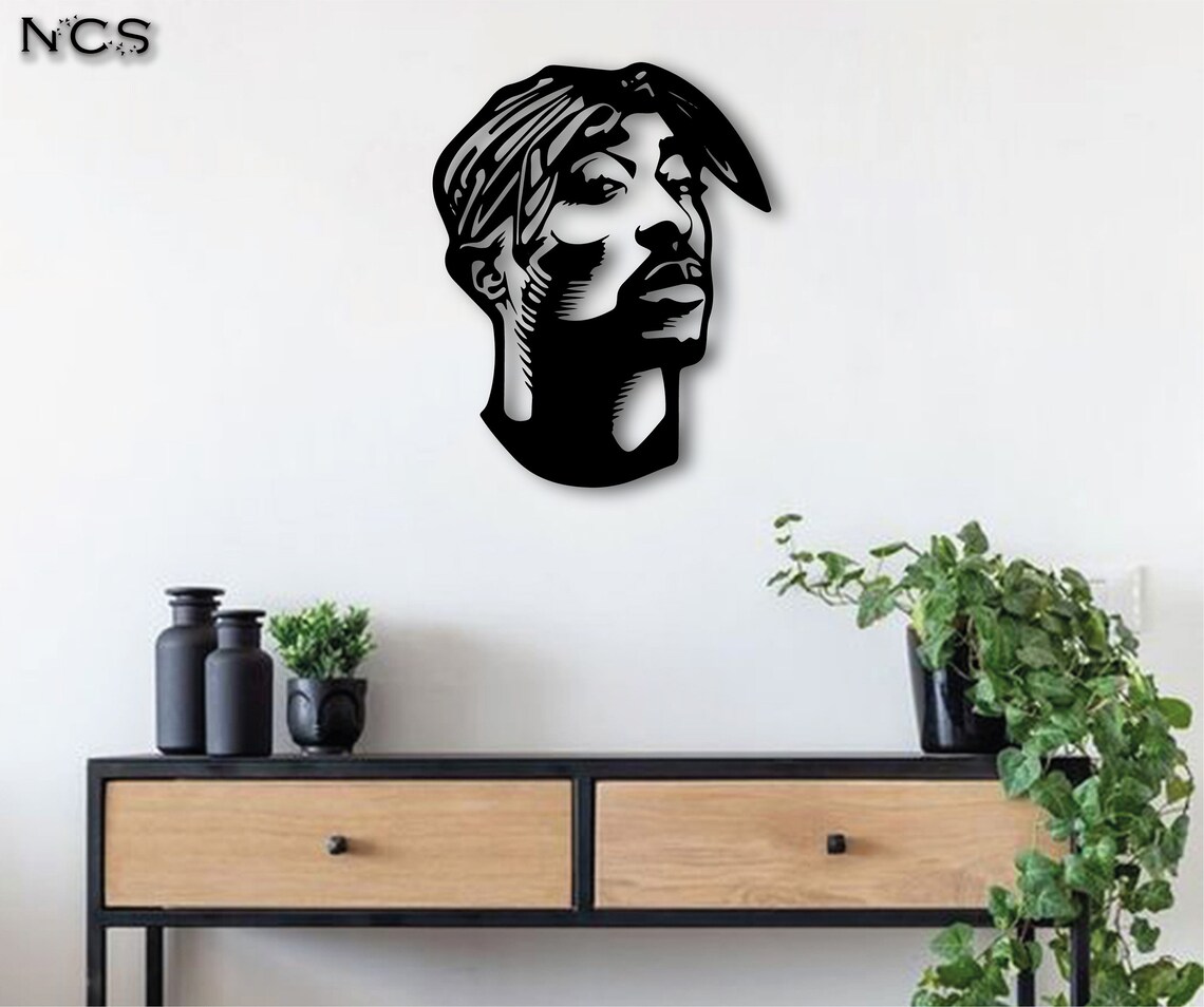 Tupac Wood Wall Art, Wood Wall Decor, Tupac Poster, Livingroom Wall Art ...
