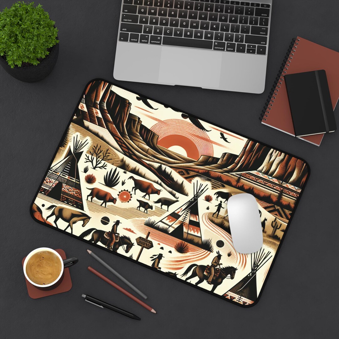 Native Desk Mat, Wildlife Desk Decor, Nature Lover Mouse Pad, Office ...