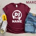 Customized DJ Shirt With Name, Personalized Gift, Funny Disc Jokey ...