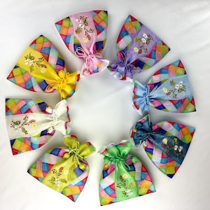 Korean Embroidered Drawstring Pouch | Korean Traditional Pouch | Korean ...