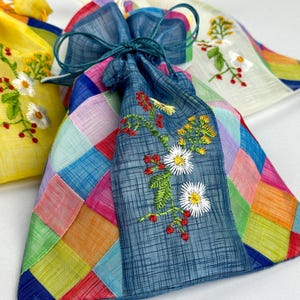 Korean Embroidered Drawstring Pouch | Korean Traditional Pouch | Korean ...