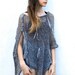 Fashion Shawl for Women and Teen Girls | Boho Knit Sweater Wrap, Blue ...