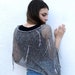 Fashion Shawl for Women and Teen Girls | Boho Knit Sweater Wrap, Blue ...