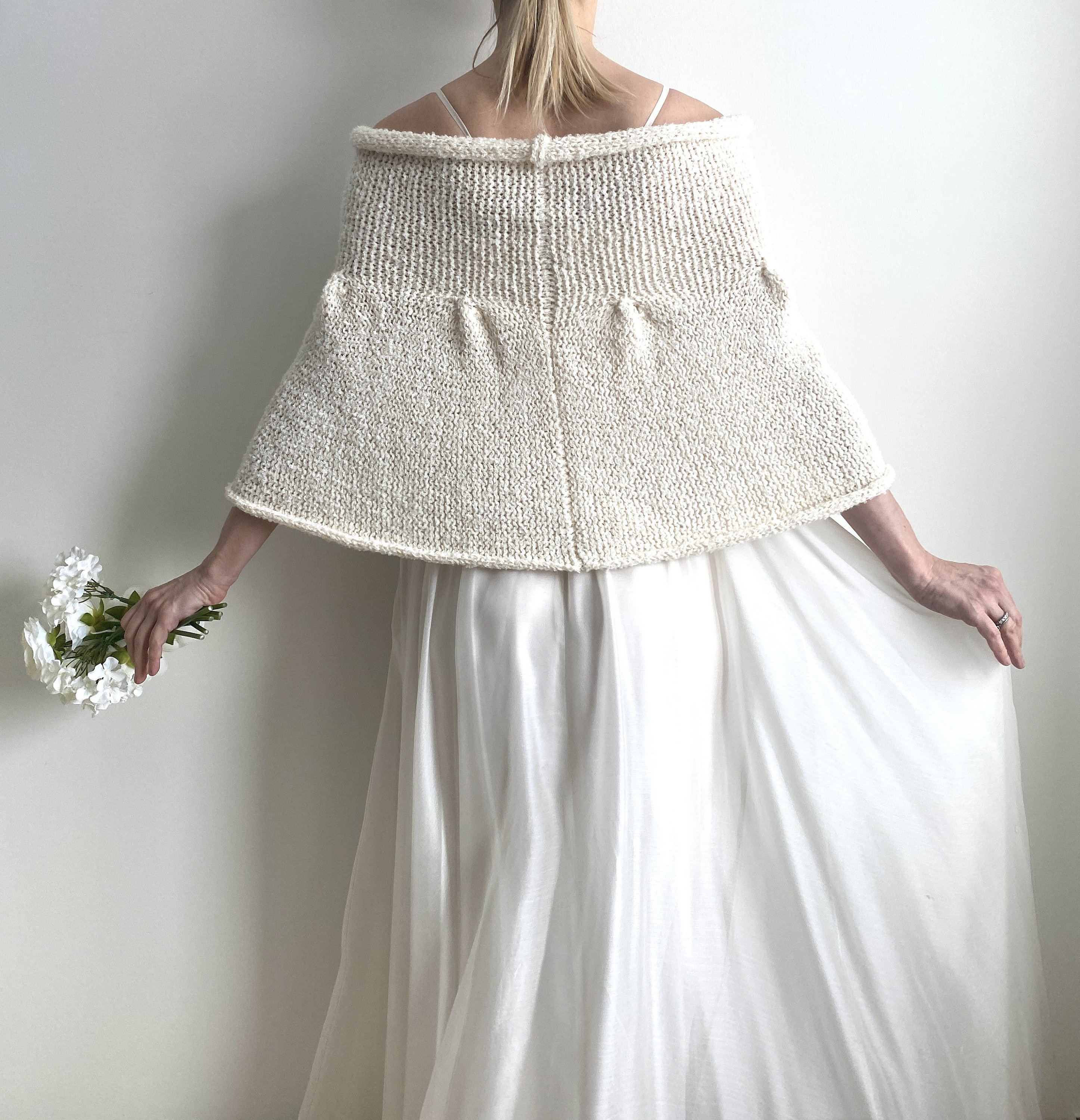 Bridal Knitted off Shoulder Capelet Shawl With Ruffles Winner - Etsy Canada