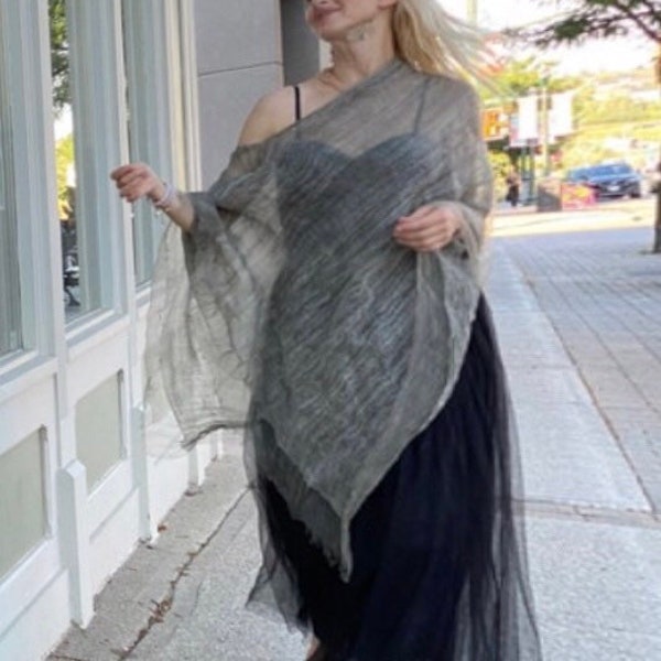 Grey Wrap Top - Etsy