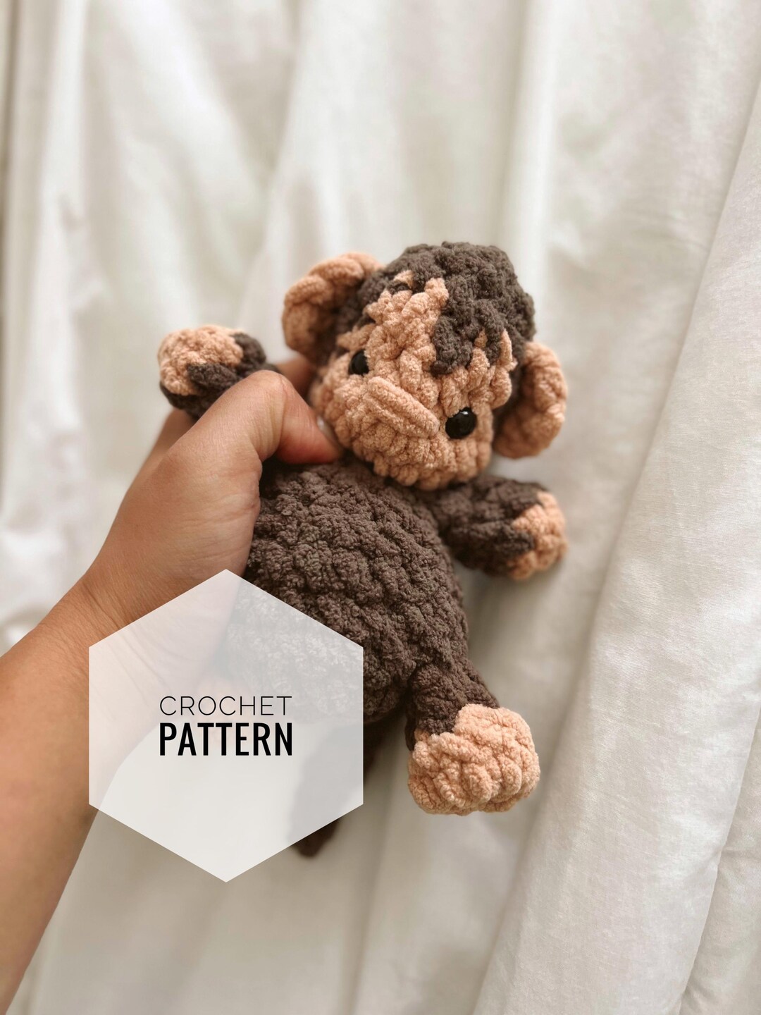 No Sew Bitsy Monkey Crochet Pattern – Stuffed Plushie (PDF Pattern) - Etsy
