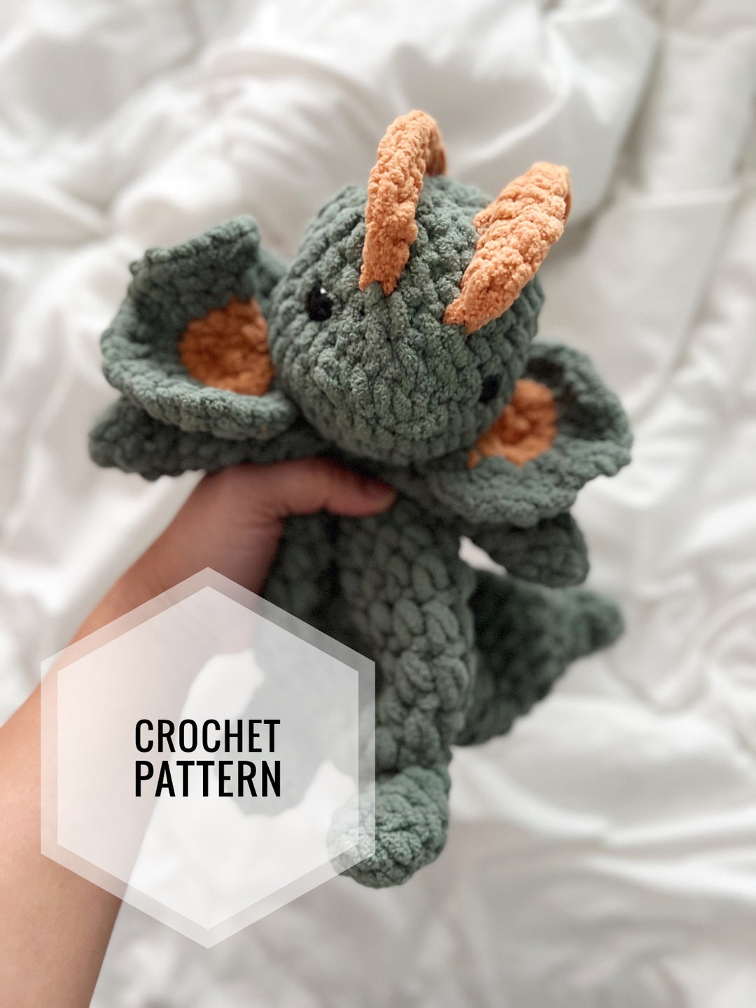 Dewey the Dilophosaurus Snuggler Crochet Dinosaur Pattern English PDF ...