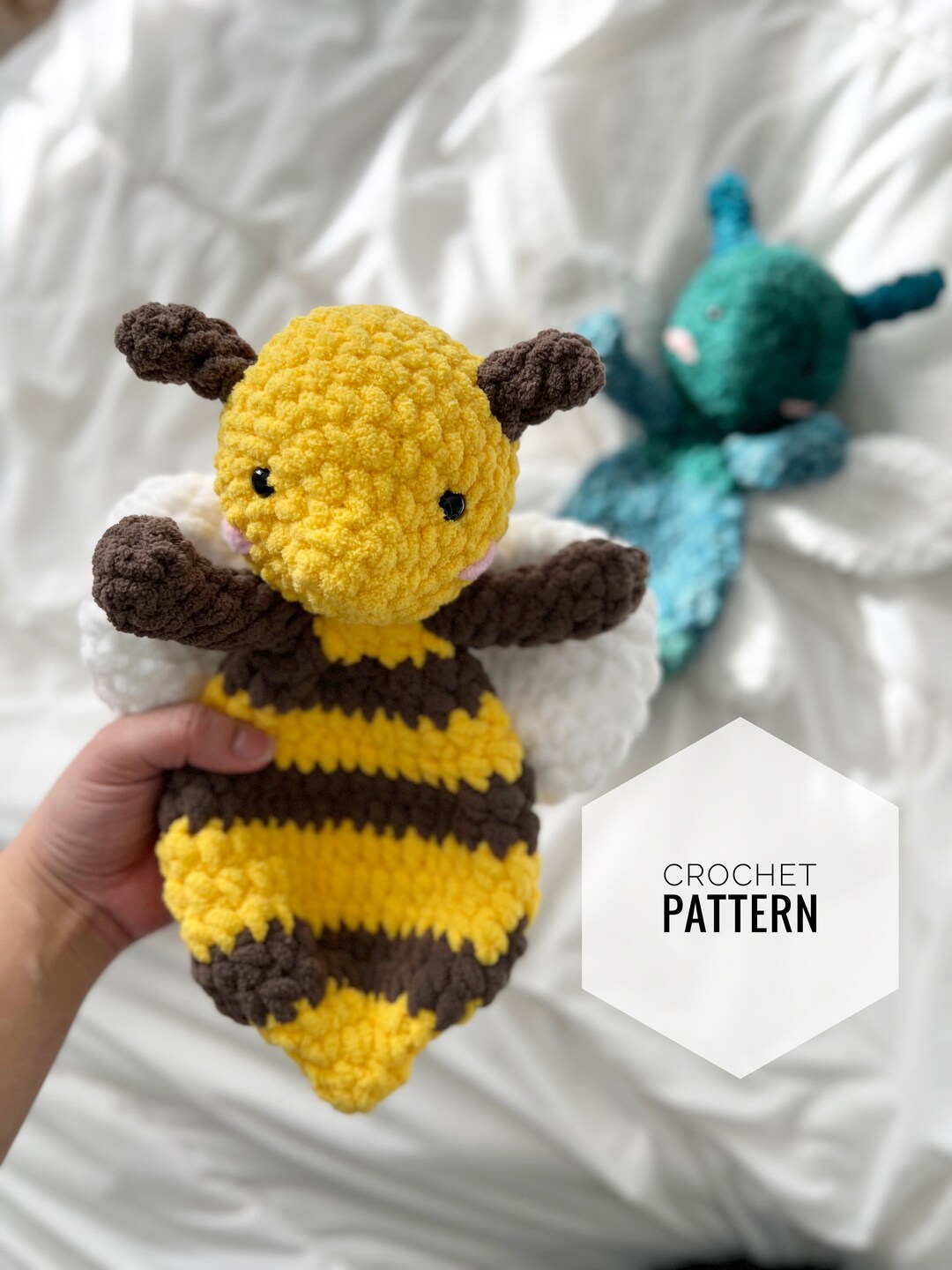 Benji the Bee Crochet Pattern, Crochet Snuggler - Etsy