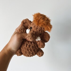 LOW SEW the Woolly Mammoth Crochet Pattern - Prehistoric Bitsy Buddy - Etsy
