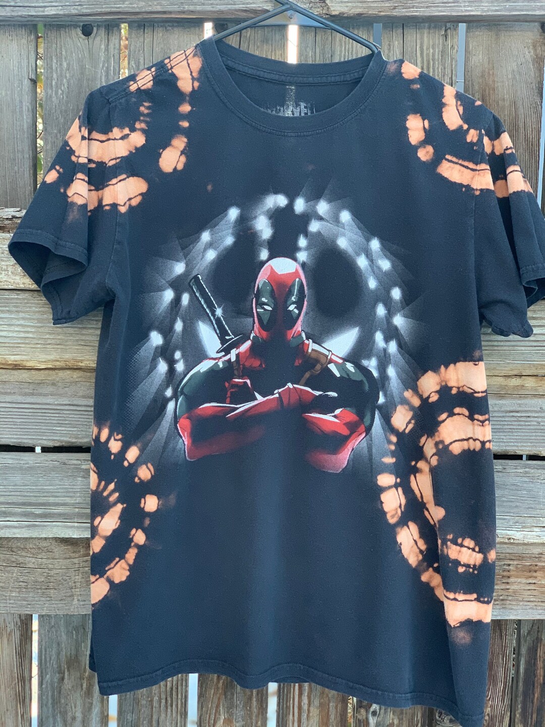 M Deadpool Reverse Dyed Oversized T - Etsy