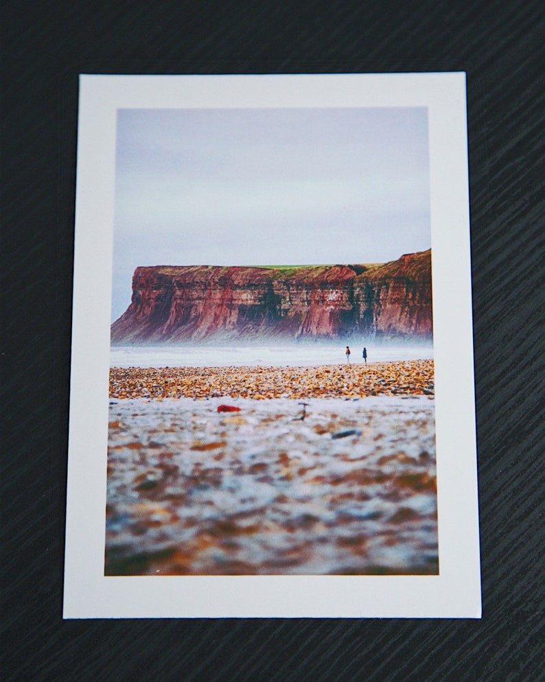 Saltburn by the sea beach cliff A6 postcard - Etsy Italia