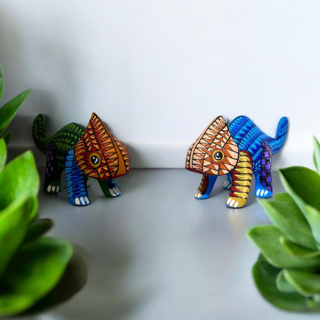 Mexican Alebrijes Chameleon Lizard From Oaxaca Handmade Mistic Animals ...