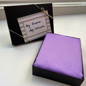 Scarf in Gift Box -silky Purple Scarf Wrap Shawl Pashmina Elegant Black ...