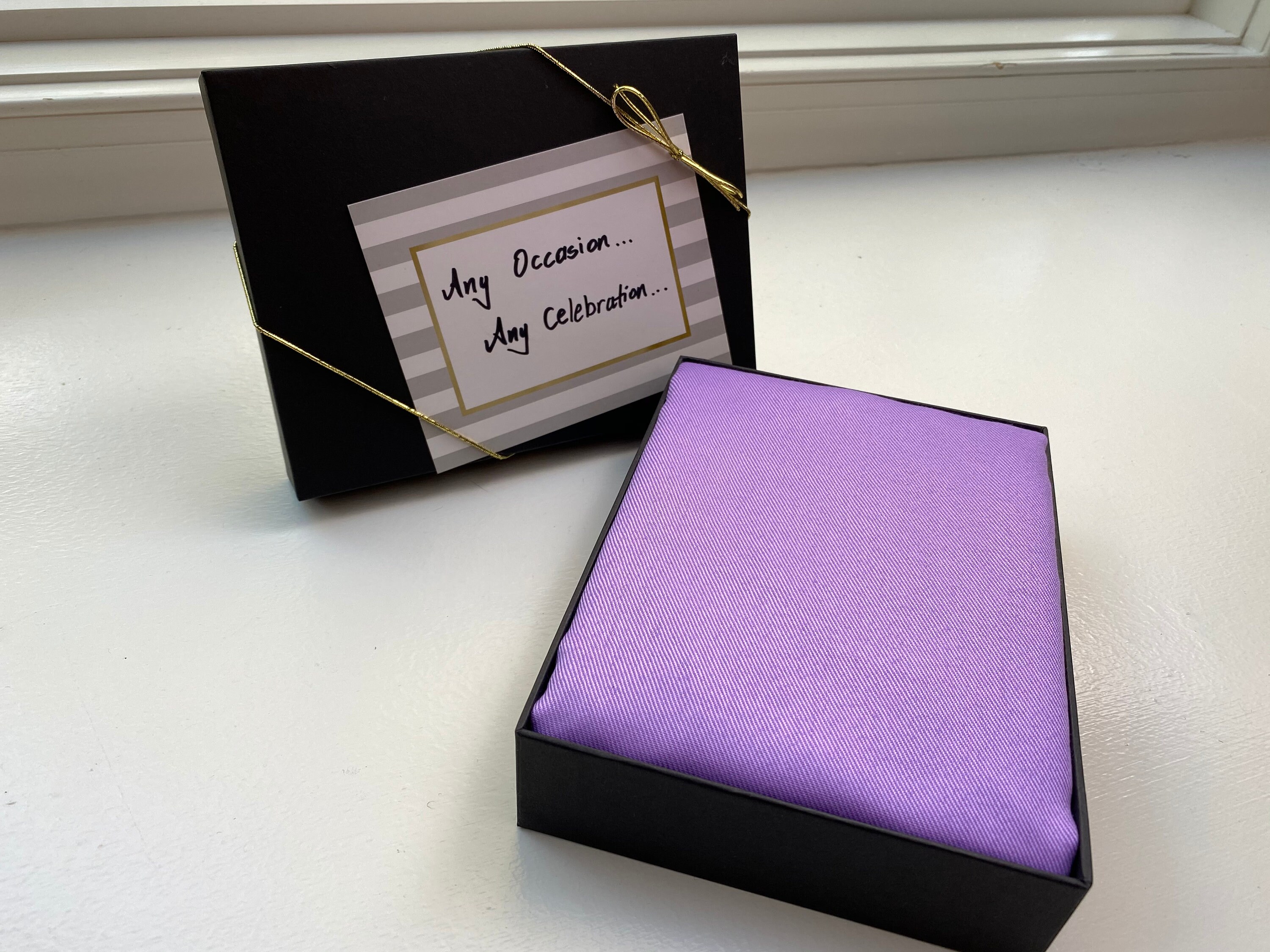 Scarf in Gift Box silky Purple Scarf Wrap Shawl Pashmina Elegant Black ...