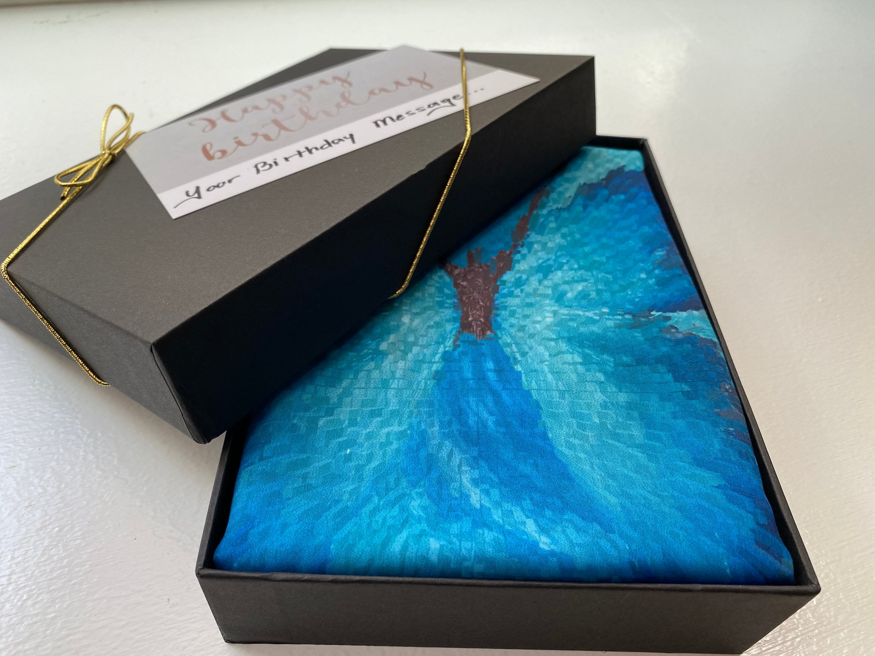 Best Gift Scarf in Gift Box Silky Art Scarves Butterfly in - Etsy Ireland