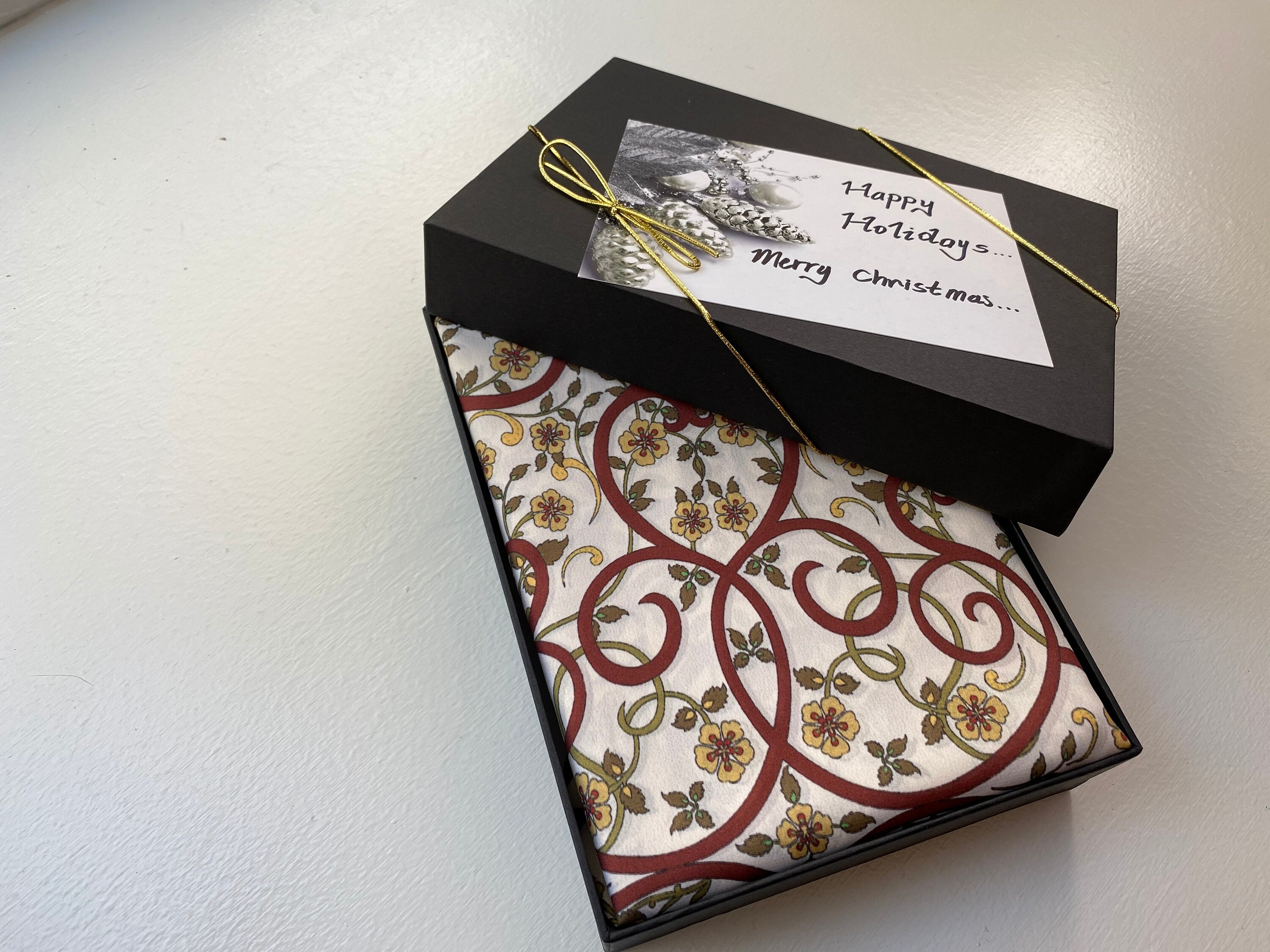 Gift Scarf in Gift Box Silky Art Antique Turkish Pattern Scarves in ...