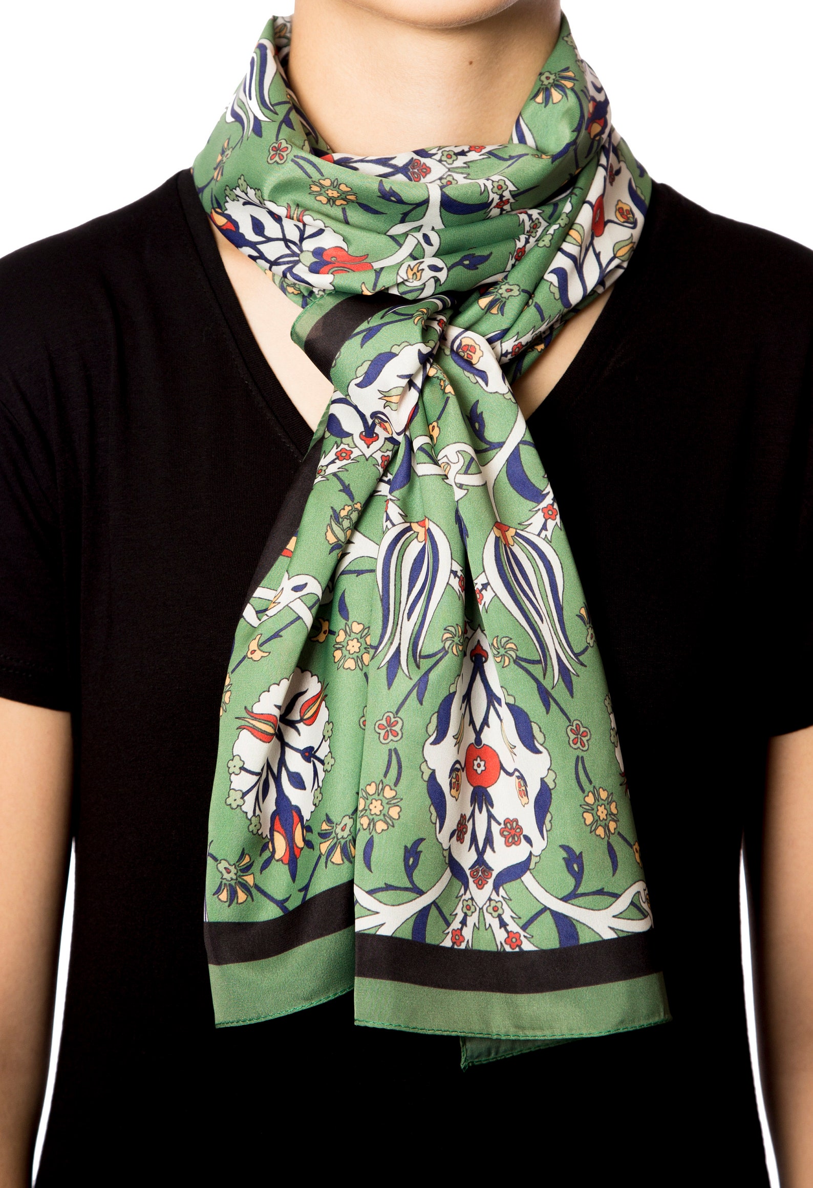 Best Art Lover Scarf Gift in Box - Silky Art Antique Turkish Pattern ...