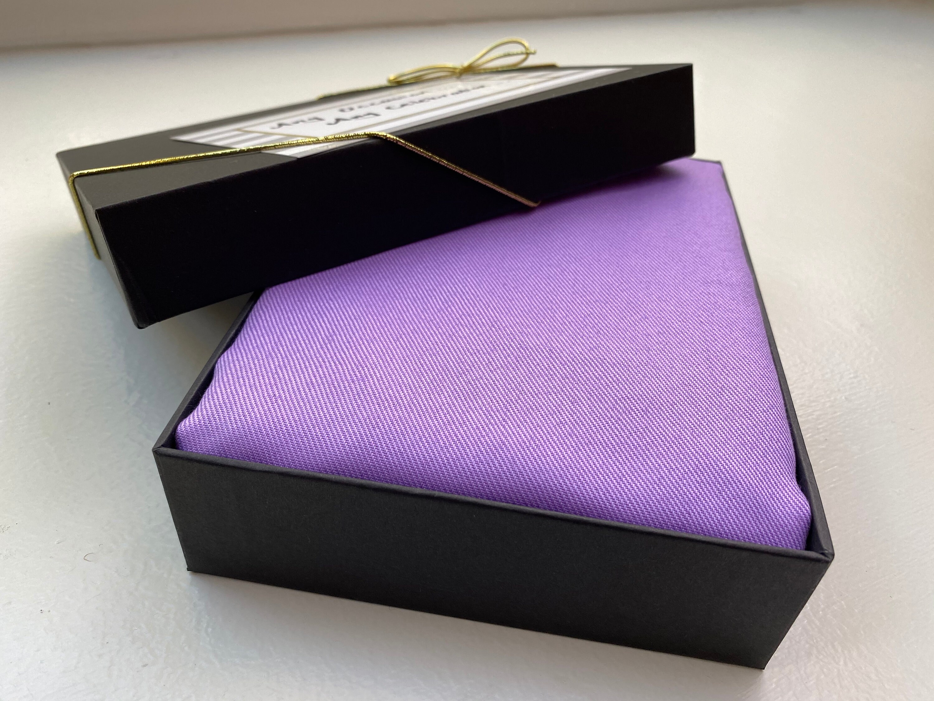 Scarf in Gift Box silky Purple Scarf Wrap Shawl Pashmina Elegant Black ...