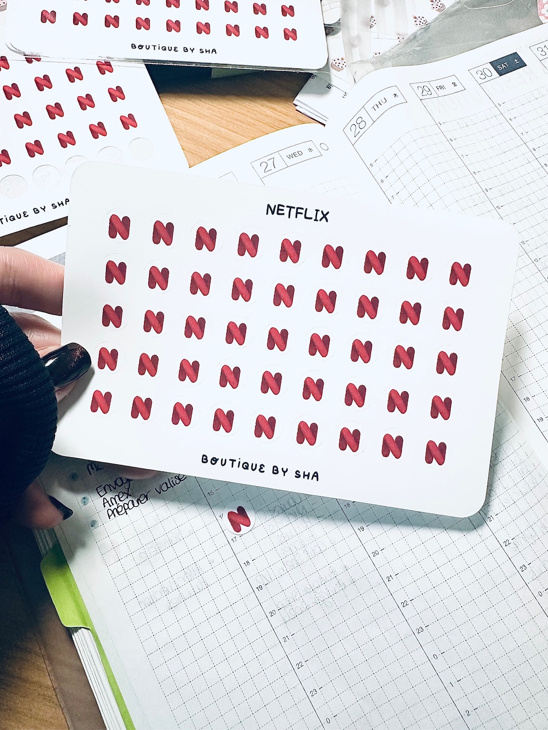 Netflix Icons Sticker Sheet for Planner - Etsy