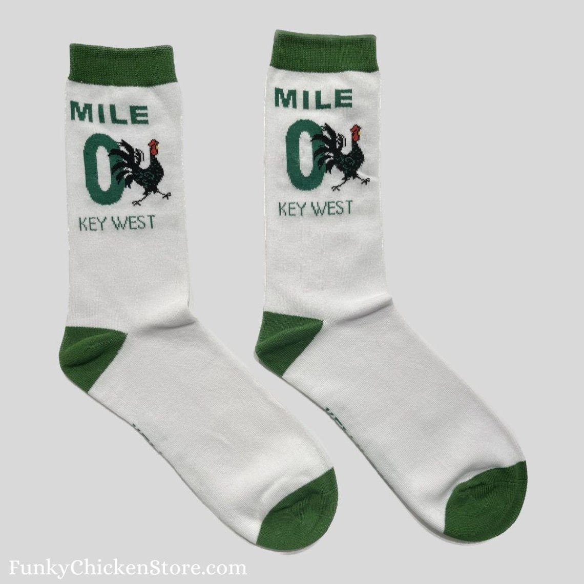 Mile 0 Rooster White Socks - Etsy