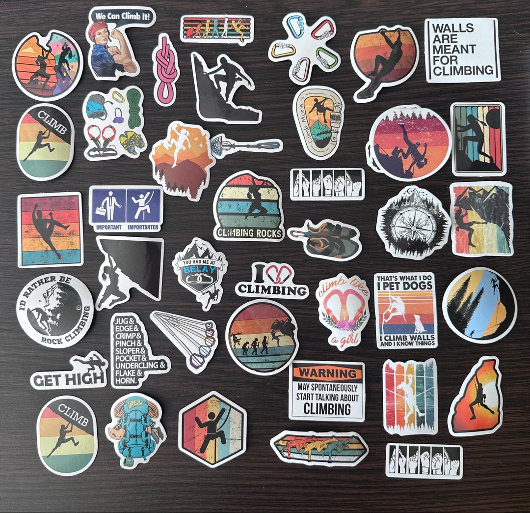 Selection of Climbing Stickers - Etsy
