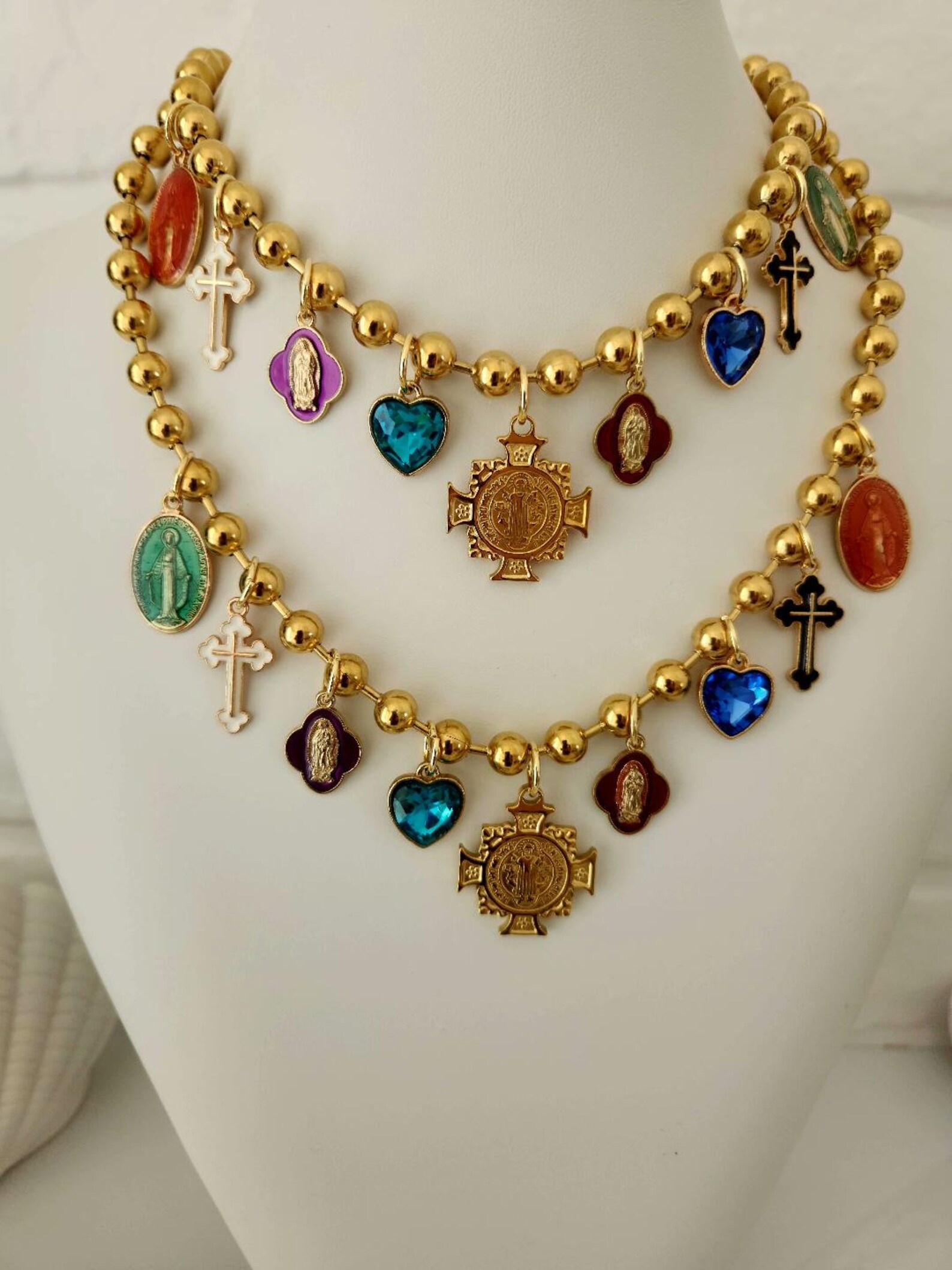 Catholic Medal Necklace and Catholic Charms: St. Benedict Cross and ...
