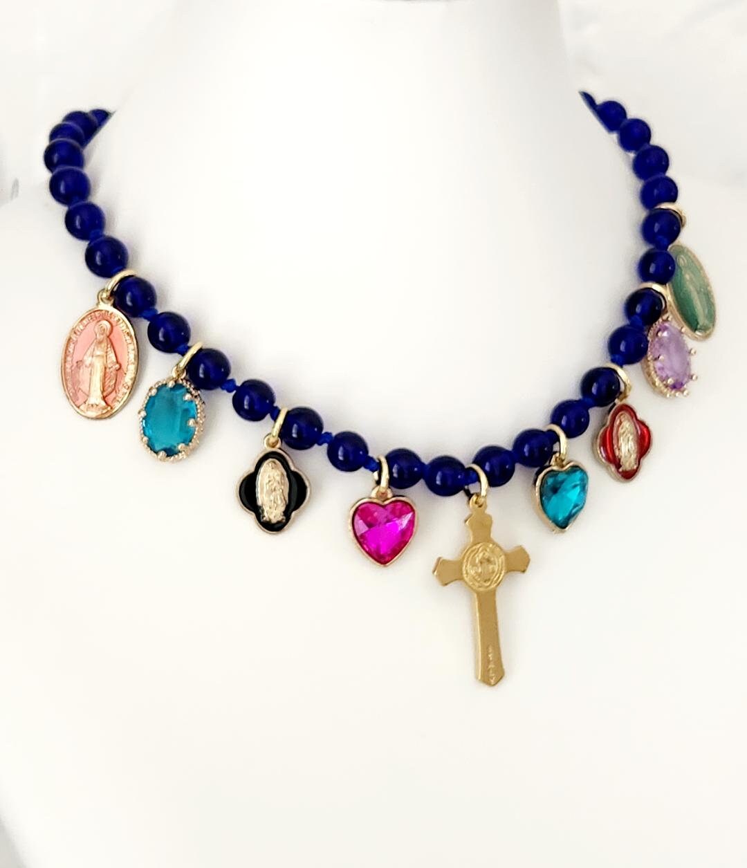 Collar católico con múltiples colgantes/collar cristiano/collar de ...