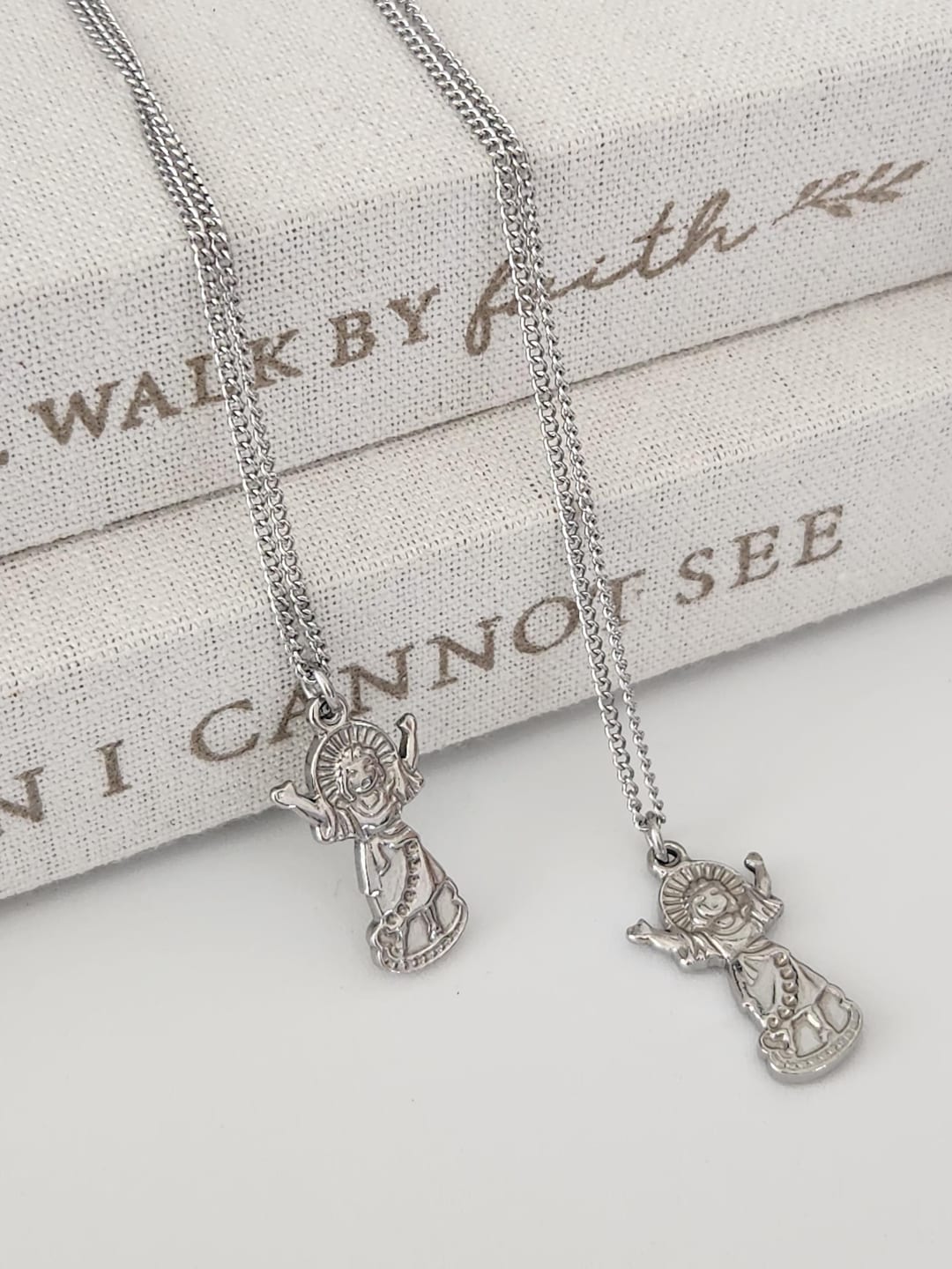 Divine Child Necklace in Silver, Religious Necklace, Catholic Necklace ...