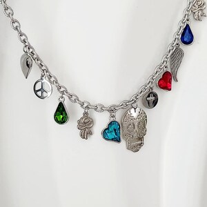 Halloween Catrina Necklace in Stainless Steel - Silver Skull Necklace ...