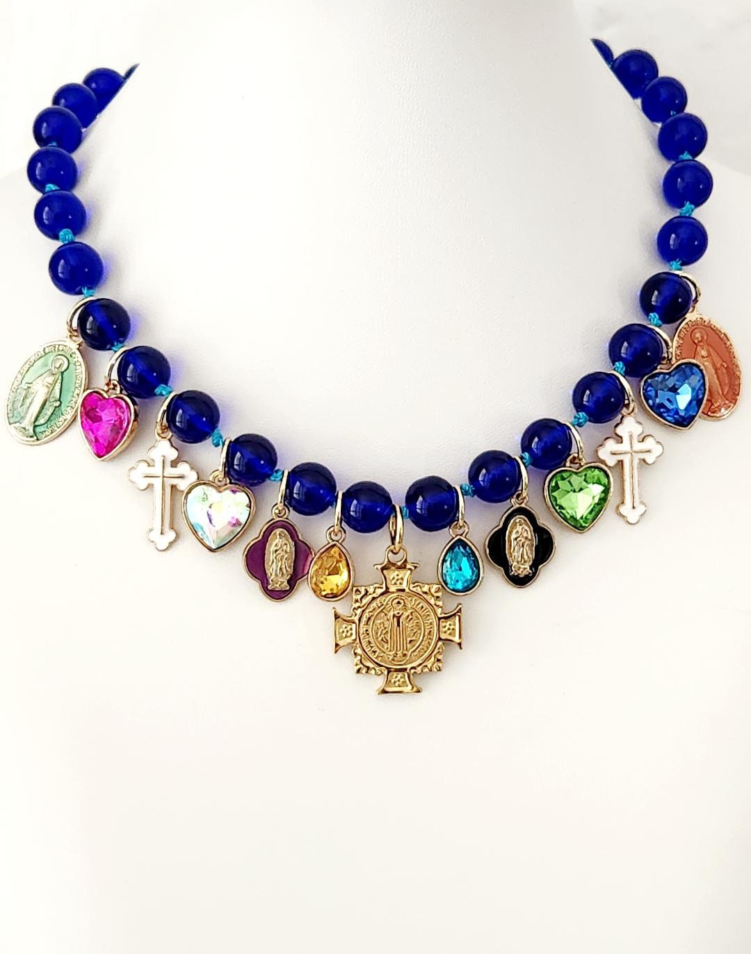 Catholic Necklace/Saint Benedict Necklace/ Protection Necklace/Catholic ...