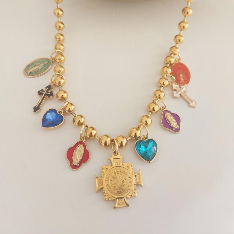 Saint Charm Necklace - Etsy