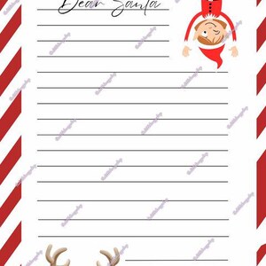 Dear Santa Printable Letter - Etsy