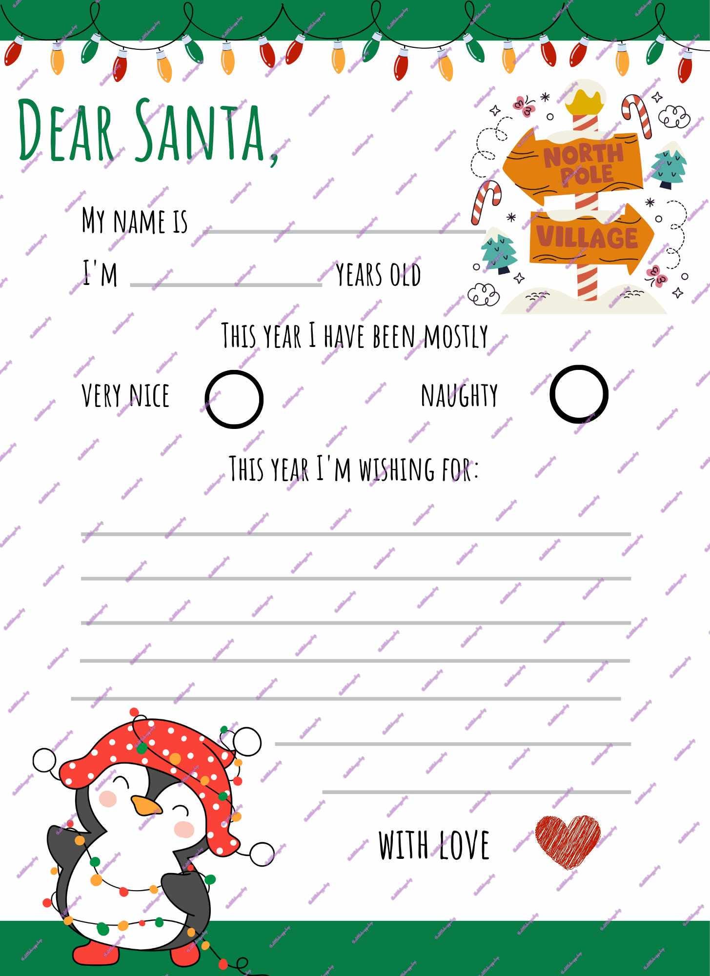 Dear Santa Letter - Etsy