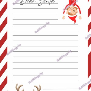 Dear Santa Printable Letter - Etsy