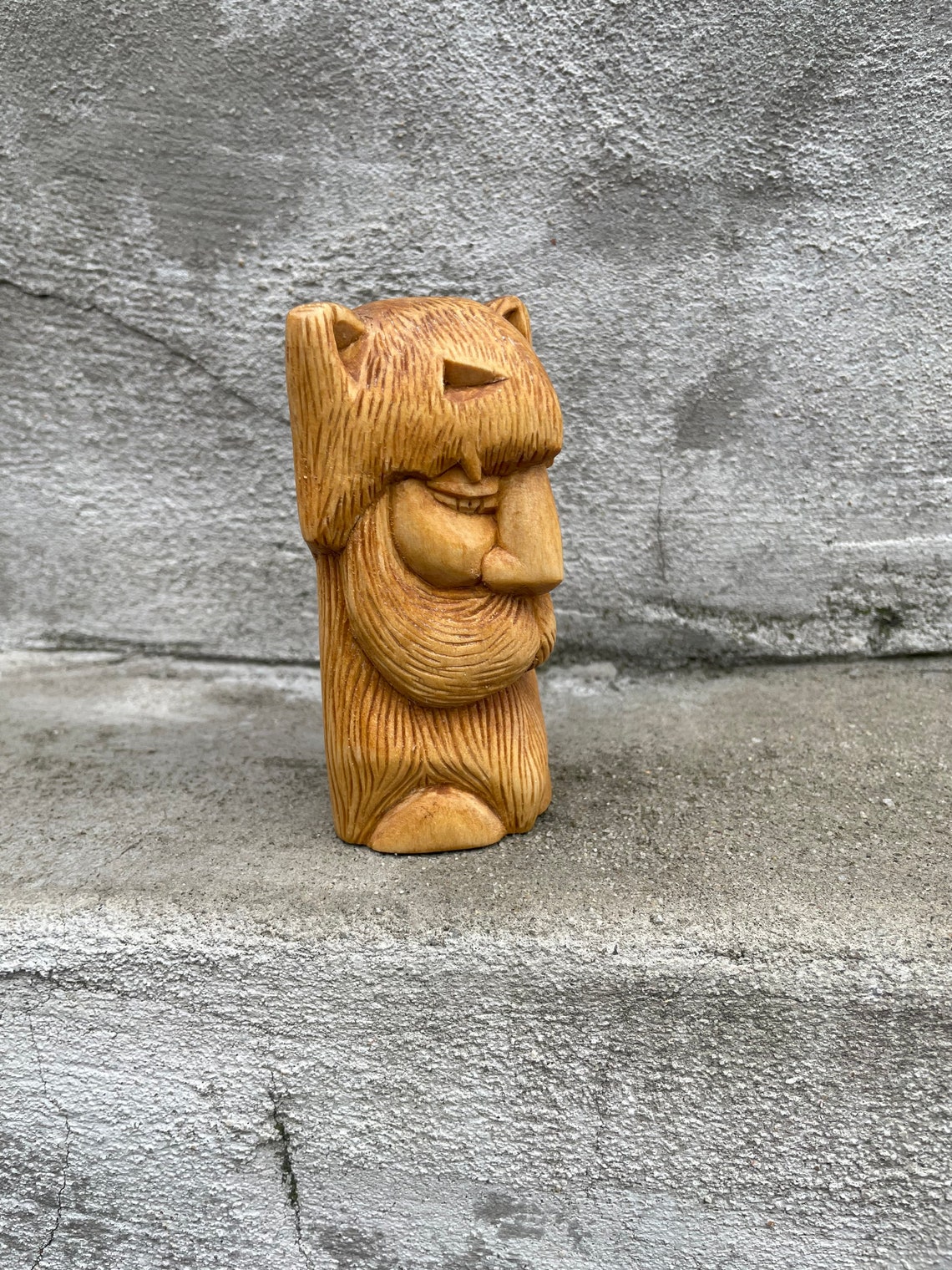 Wood Spirit Bass Wood Carving - Etsy