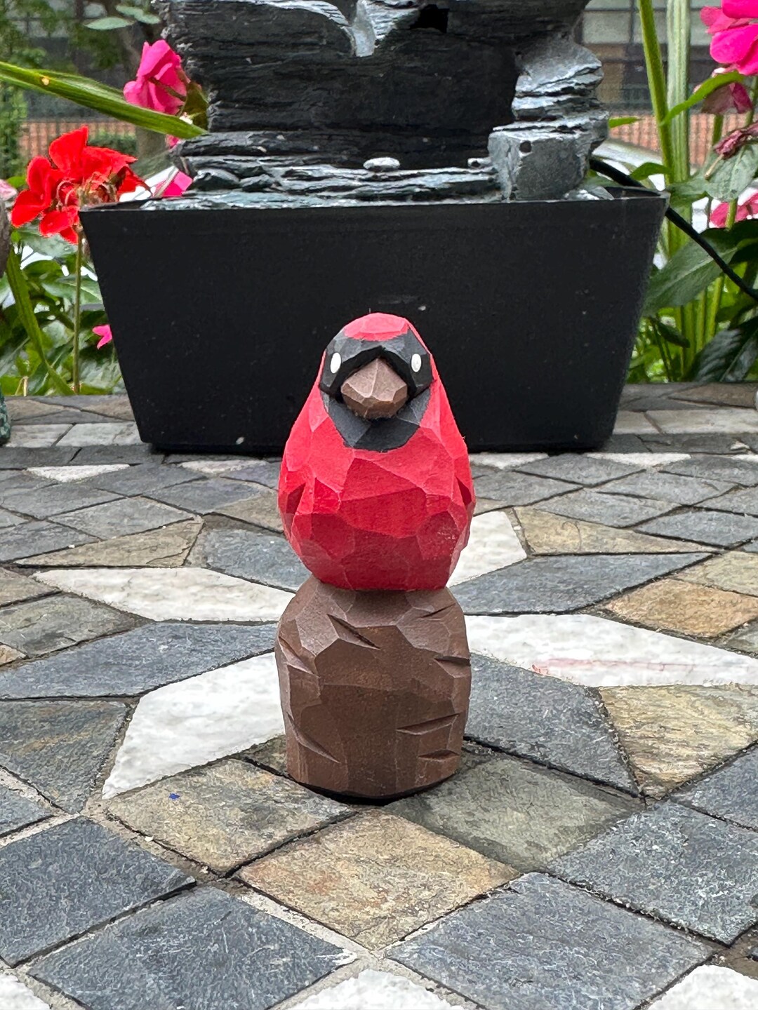Hand Carved Wooden Cardinal, Whittled Wooden Bird, Hand Painted ...