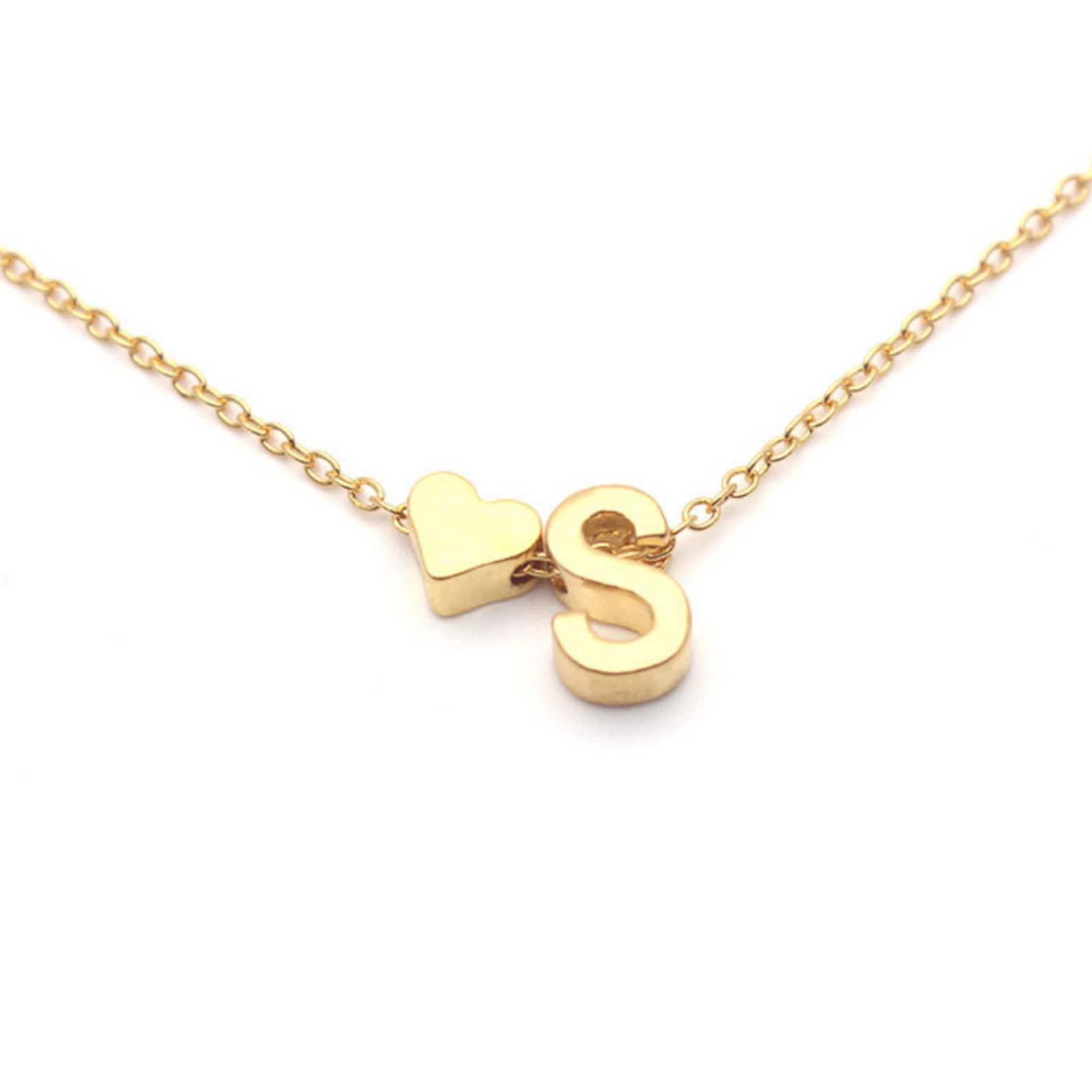 Letter Necklace initial Necklace Letter Necklaces - Etsy