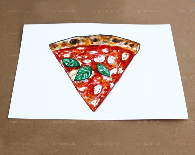 Pizza Watercolor Painting Instant Download Printable Artwork - Etsy