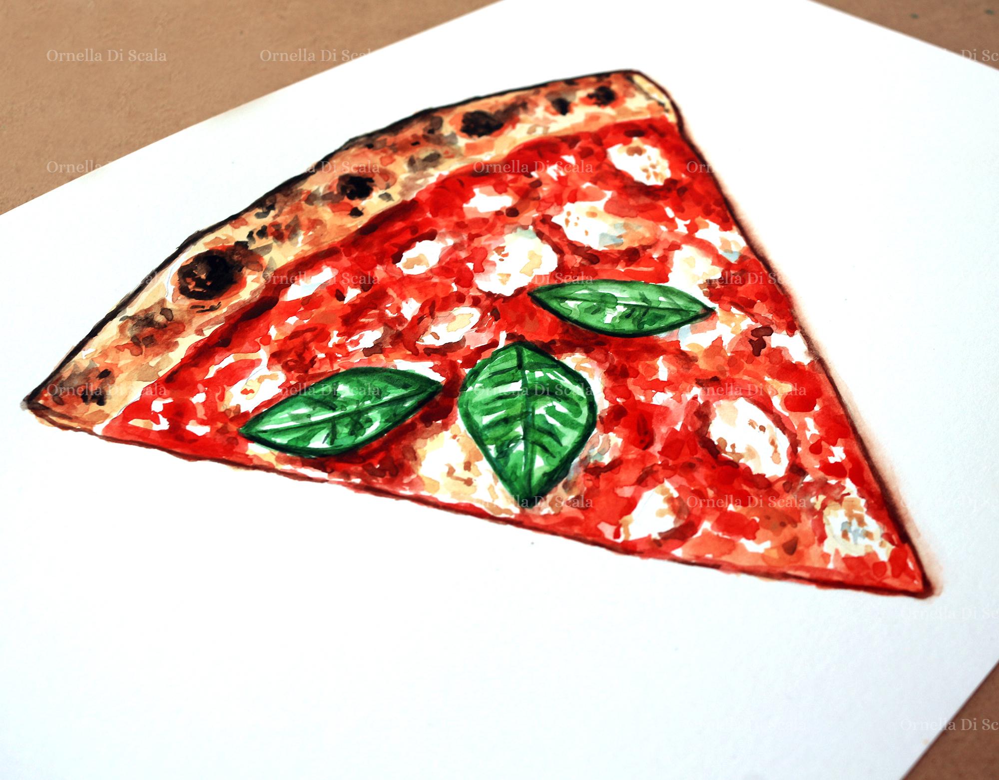 Pizza Watercolor Painting Instant Download Printable Artwork - Etsy