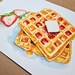 Waffle Watercolor Painting Print - Etsy