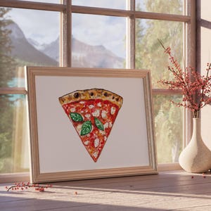Pizza Watercolor Painting Instant Download Printable Artwork - Etsy