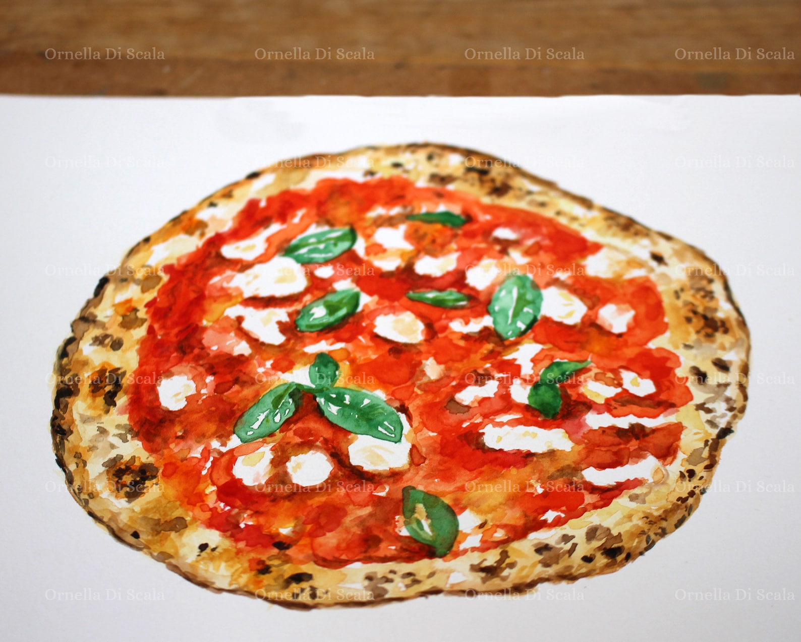 Pizza Watercolor Painting Instant Download Printable Artwork - Etsy