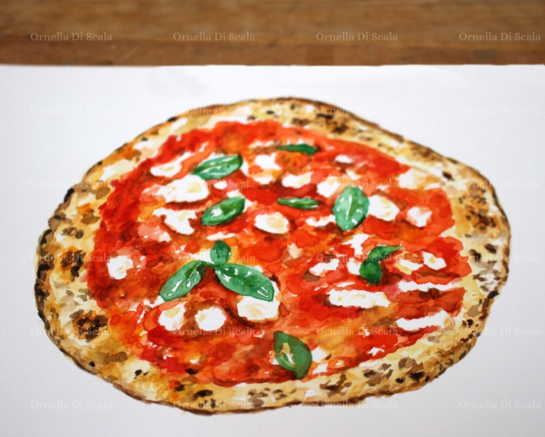 Pizza Watercolor Painting Instant Download Printable Artwork - Etsy