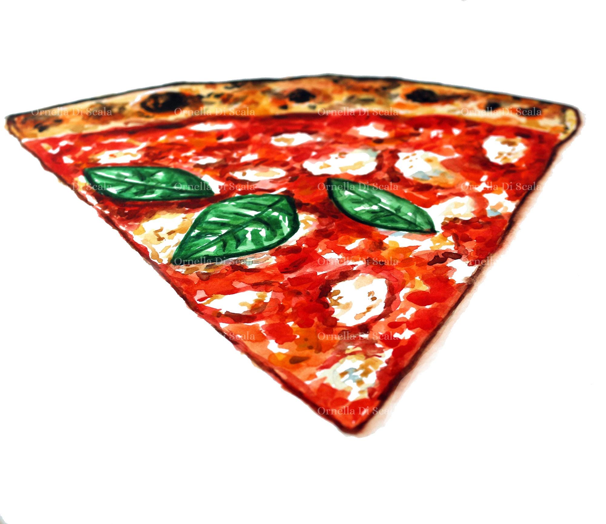 Pizza Watercolor Painting Instant Download Printable Artwork - Etsy