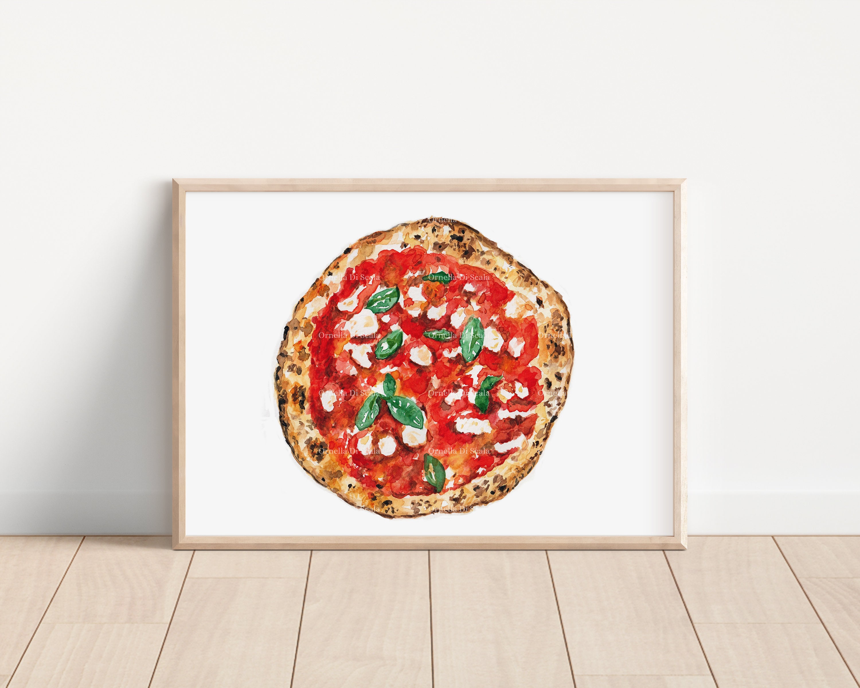 Pizza Watercolor Painting Instant Original Artwork - Etsy