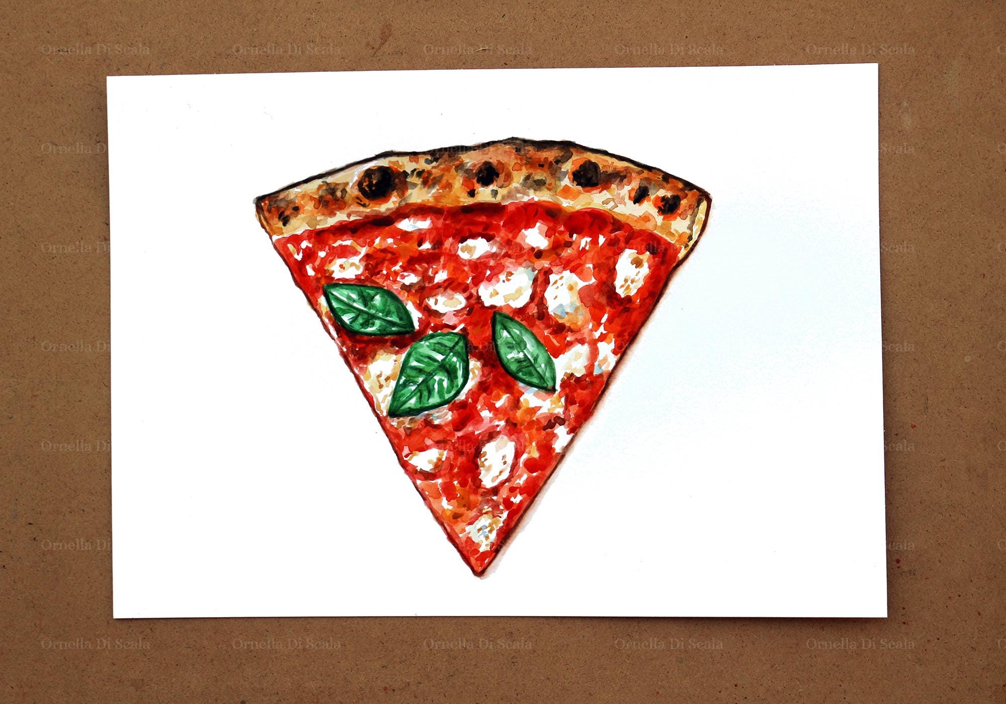 Pizza Watercolor Painting Instant Download Printable Artwork - Etsy