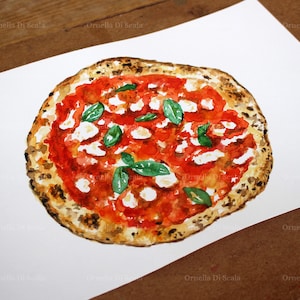Pizza Watercolor Painting Instant Download Printable Artwork - Etsy