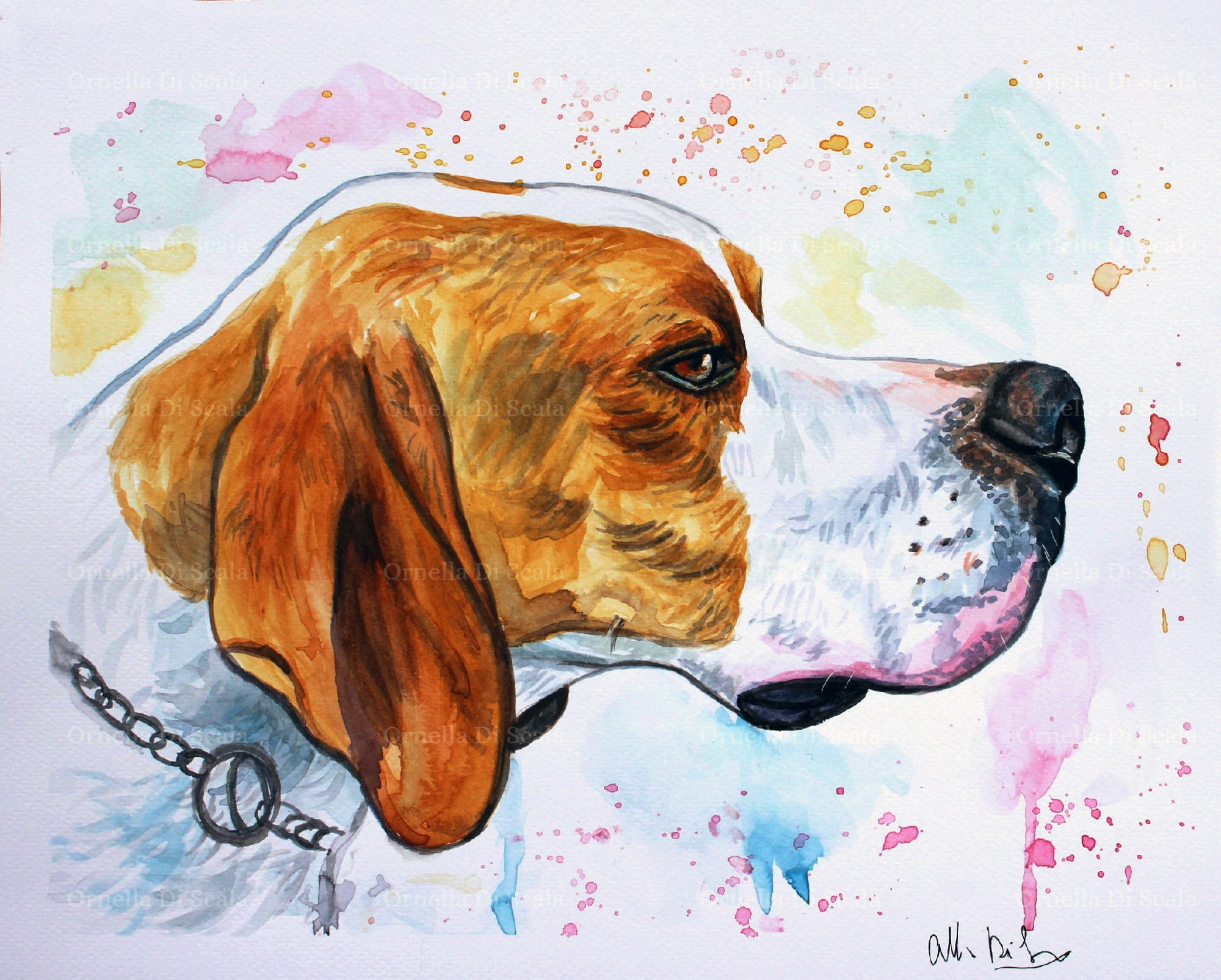 English Pointer Watercolor Painting - Etsy